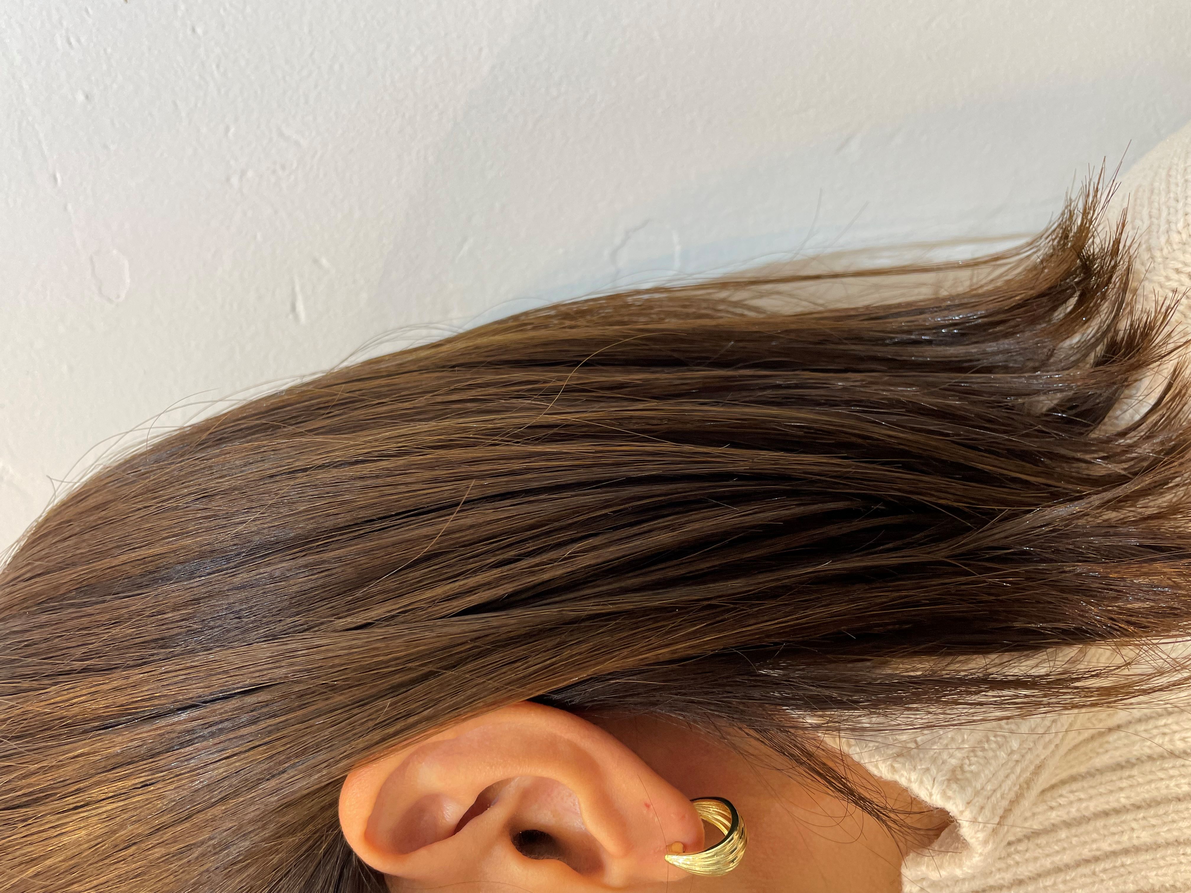 Shell design hoop pierce（2color）silver925 ulu（ウル）